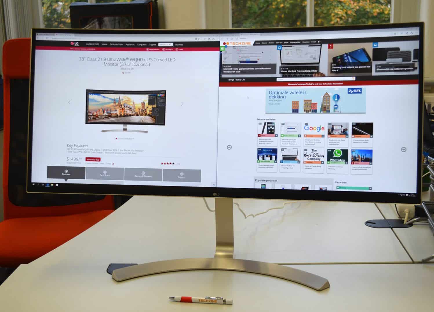 Review: LG 38UC99 – curved in de overtreffende trap - Techzine.nl