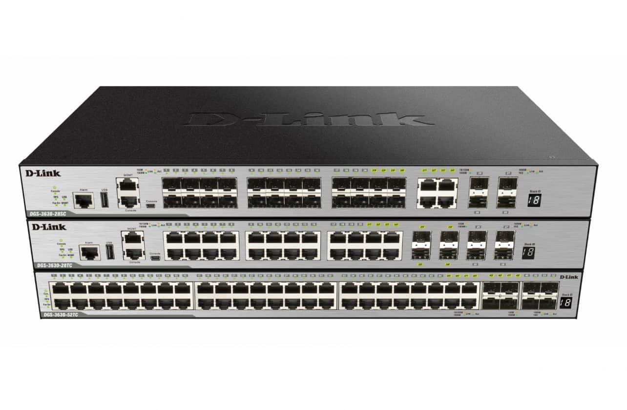 D-Link introduceert de DGS-3630 serie stapelbare managed 10GbE-switches ...