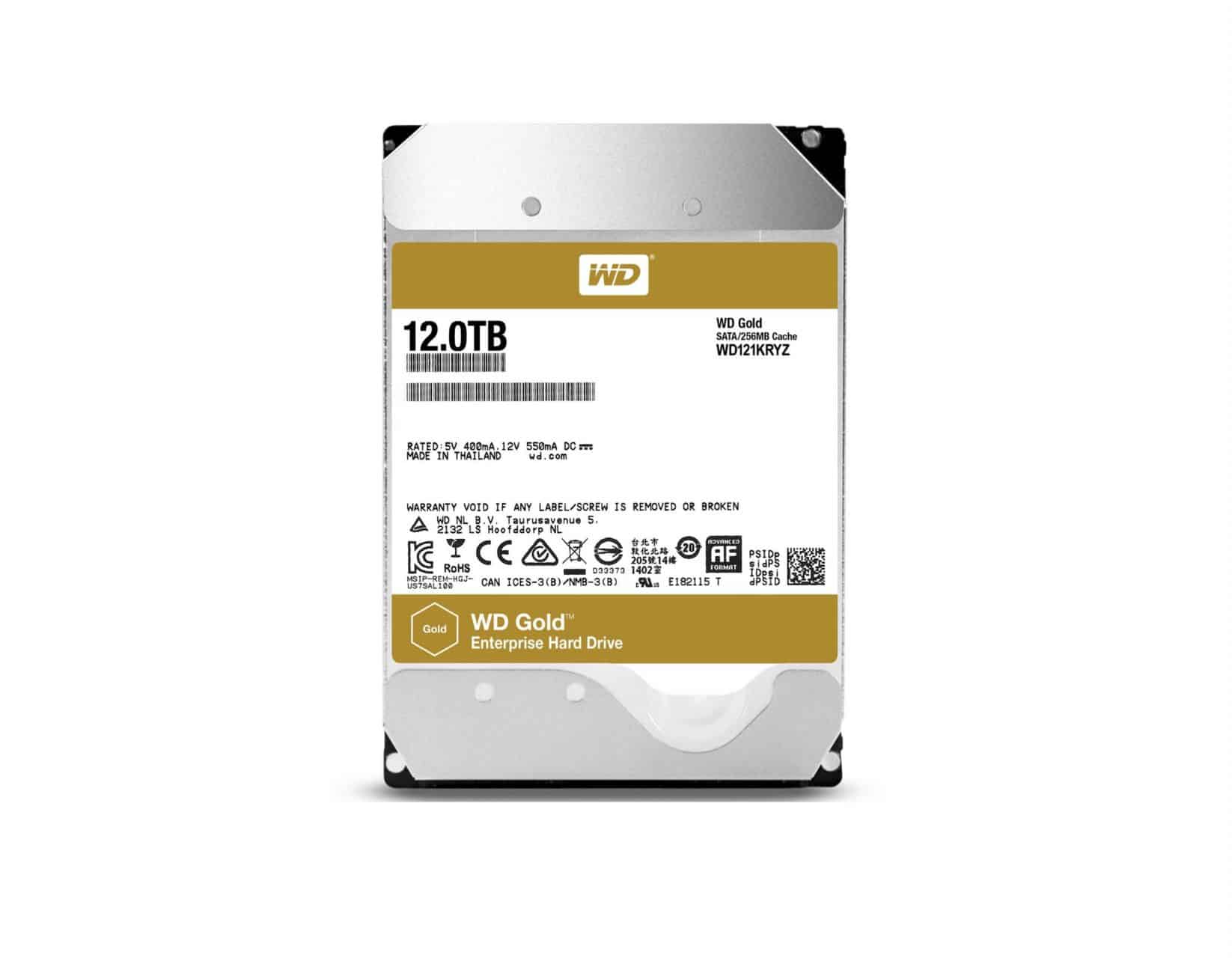Western Digital onthult 12TB WD Gold harddrive - Techzine.nl
