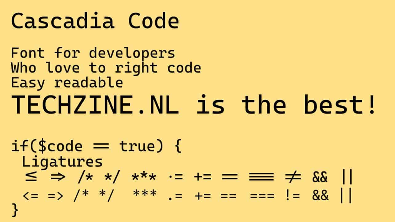 Microsoft introduceert lettertype voor ontwikkelaars - Techzine.nl