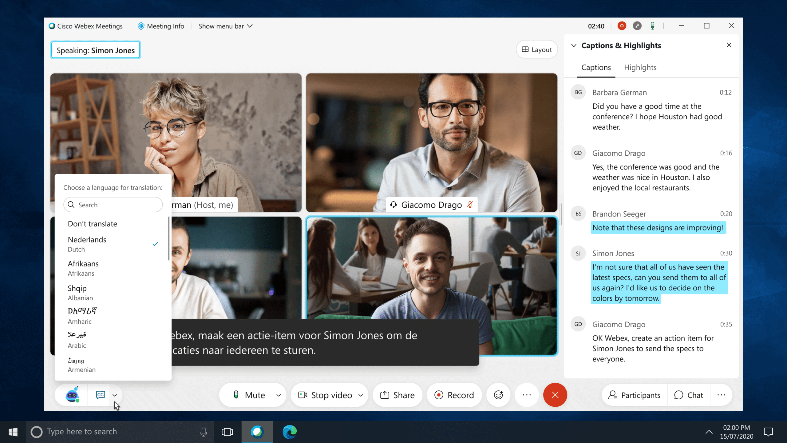 Webex Assistant vertaalt vanaf nu spraak in real time - Techzine.nl